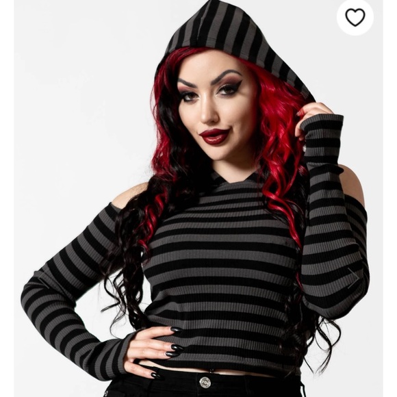 Killstar | Tops | Nwt Killstar Cause Of Death Knit Top Black Ash Size ...